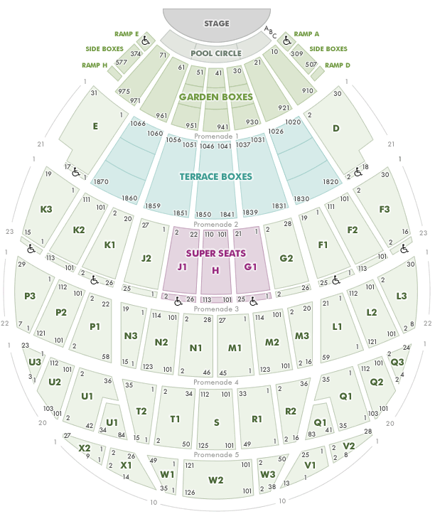 Hollywood Bowl Interactive Seating Chart with Seat Views
